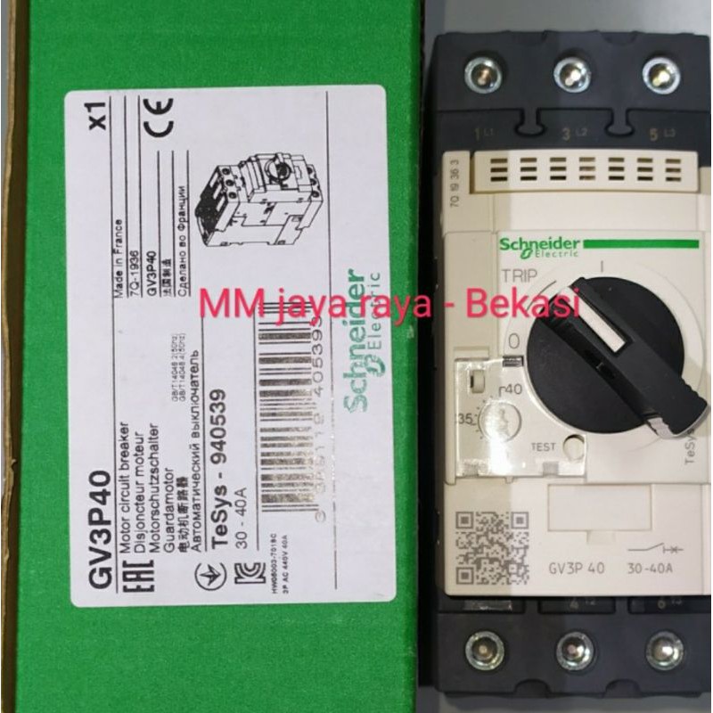 Jual Motor circuit breaker Schneider electric GV3P40 original | Shopee ...