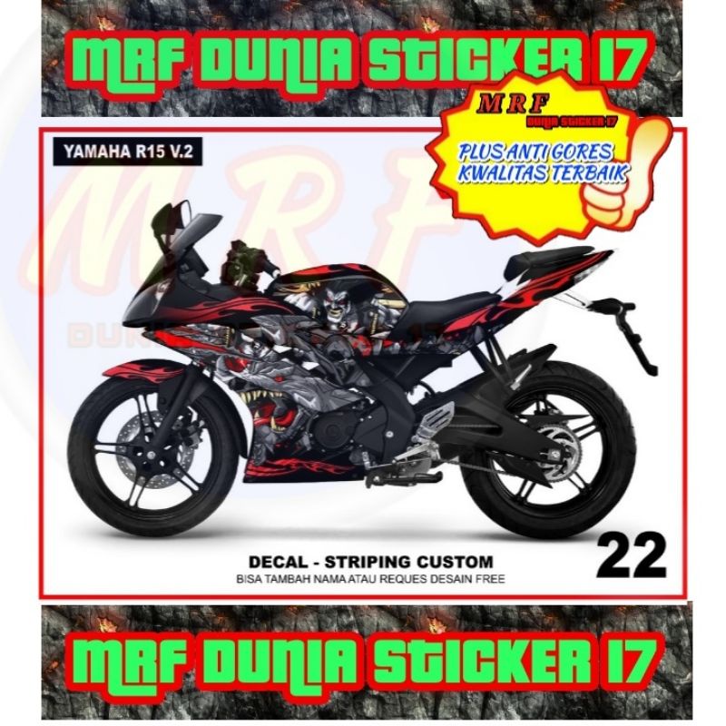 Jual Decal Stiker Motor Yamaha R15 V2 Full Body Modifikasi 22 | Shopee ...