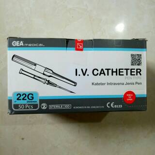 Jual TERLARIS IV CATHETER 22G GEA ABOCATH 22 G KATETER INTRAVENA ...