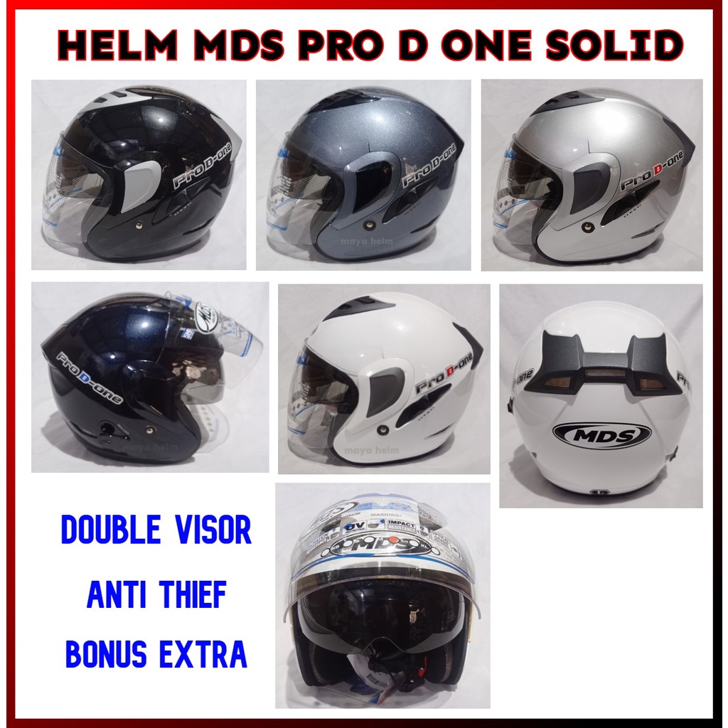 Jual Helm MDS Pro D One Polos Solid | Shopee Indonesia