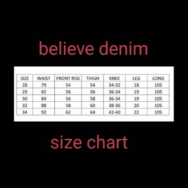 Jual Size chart | Shopee Indonesia