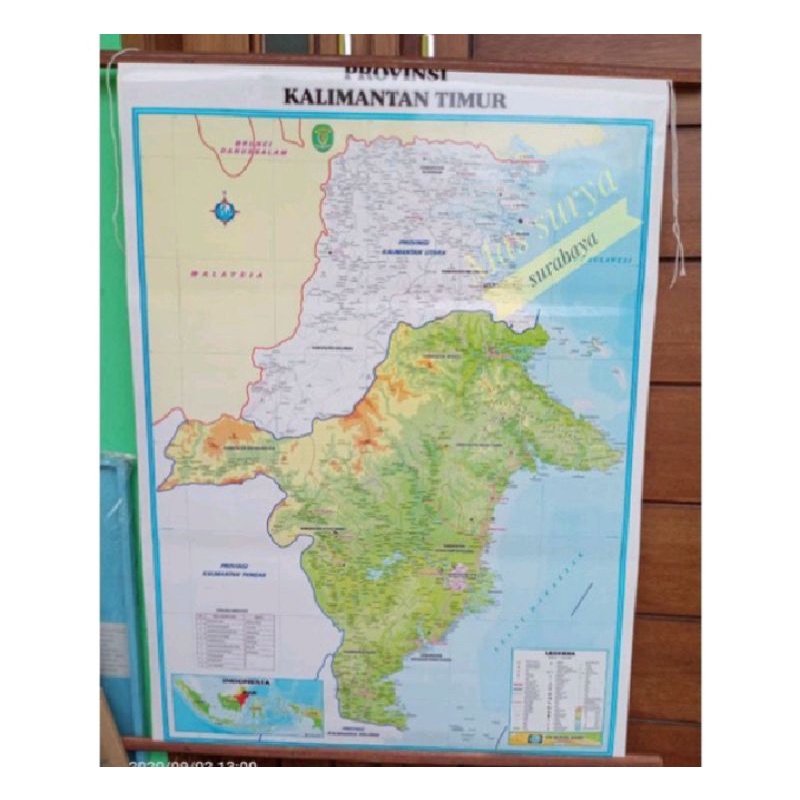 Jual Peta Provinsi Kalimantan Timur Besar | Shopee Indonesia