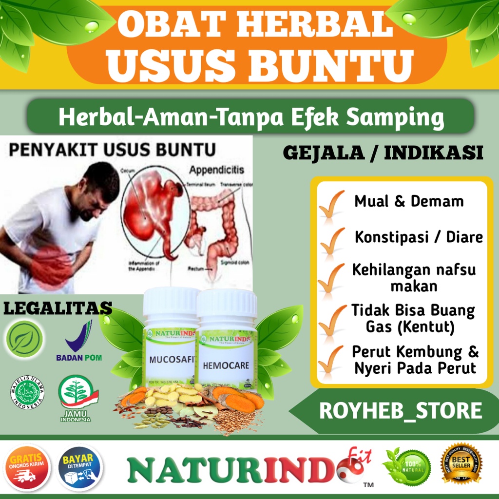 Jual Obat Usus Buntu Ampuh Tanpa Operasi 100% Herbal Alami HEMOCARE ...