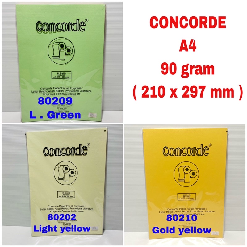 Jual KERTAS CONCORDE A4 90 GRAM / 1 PACK ISI 20 LEMBAR | Shopee Indonesia