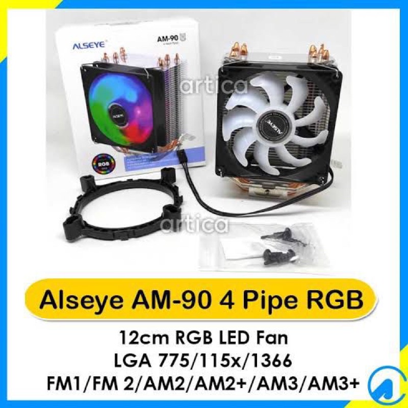 Jual Cooling proseseor Hsf ALSEYE AM90 4 heatpipe rgb Indonesia|Shopee ...
