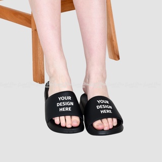 Jual Sandal slop wanita dan pria custom nama, inisial, logo dan gambar ...