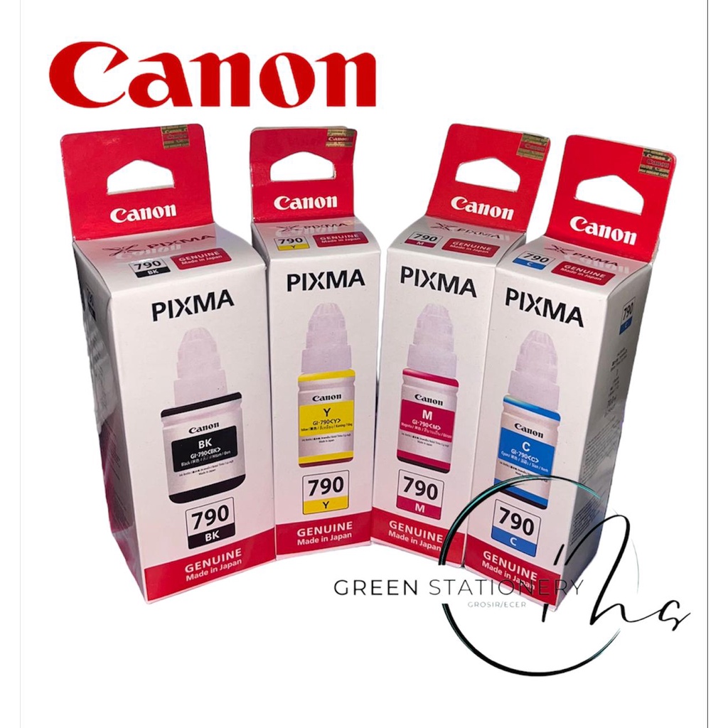 Jual 1 Set Tinta Canon PIXMA GI-790 Original untuk G1000, G1010 G2000 ...