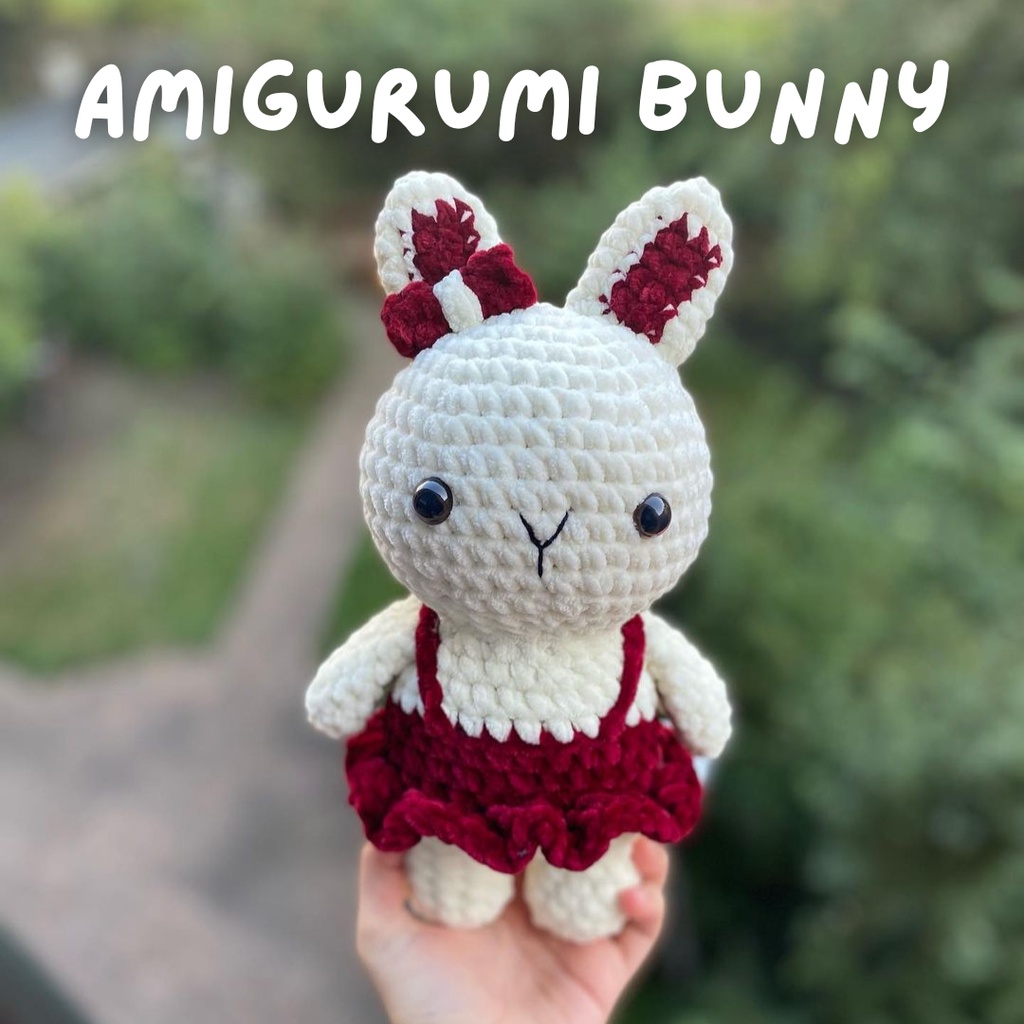 Jual Amigurumi Bunny Girls, Boneka Bunny cewek, Boneka rajut bunny ...
