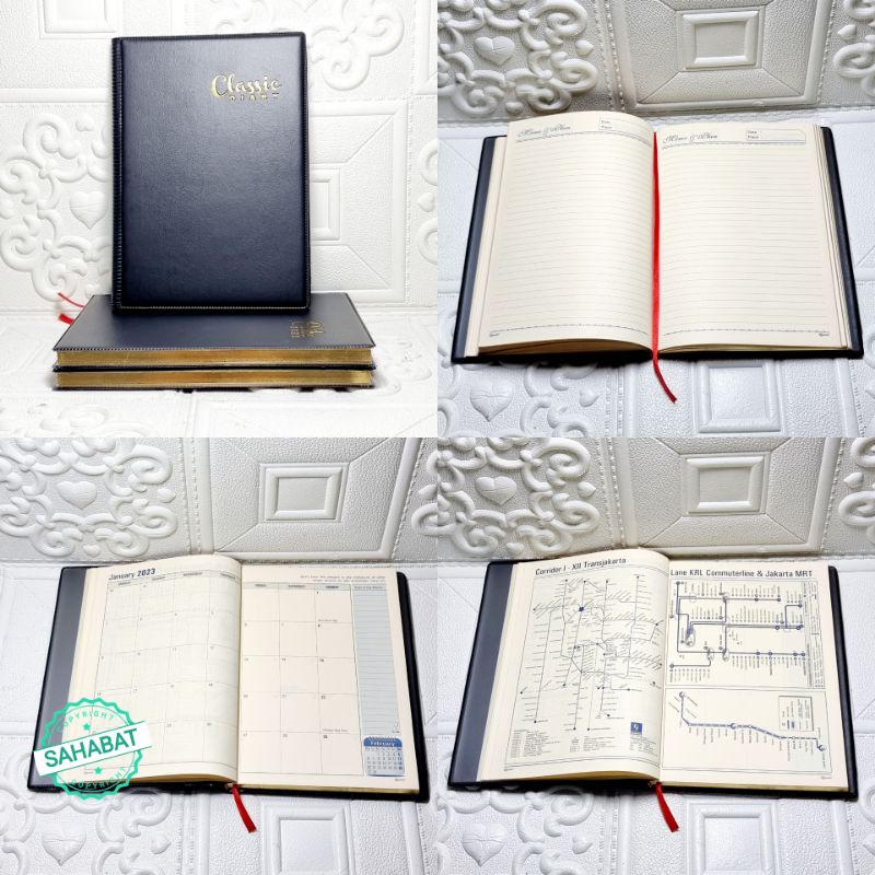 Jual AGENDA CLASSIC DIARY TAHUN 2023 KERTAS HVS CREAM | Shopee Indonesia