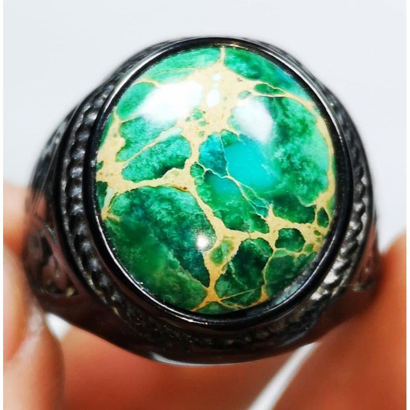 Jual Batu Akik Pyrus / Turqoise Persia Est Ring Tanduk Tanam Anti Karat ...
