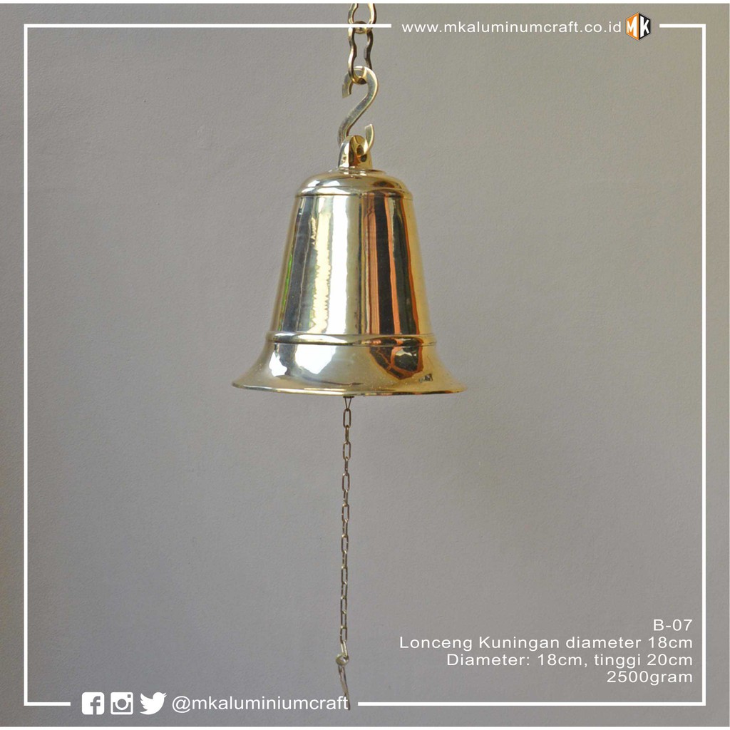 Jual Lonceng - Bel Sekolah - Lonceng Kantor - Bel Pintu Ukuran M 18cm ...