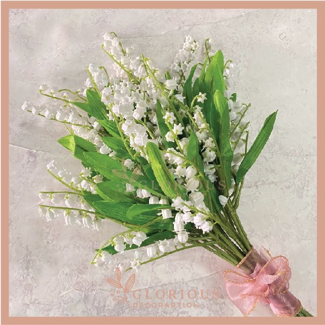 Jual Artificial Flower Lily Of The Valley Bunga Lily Plastik Dekorasi ...