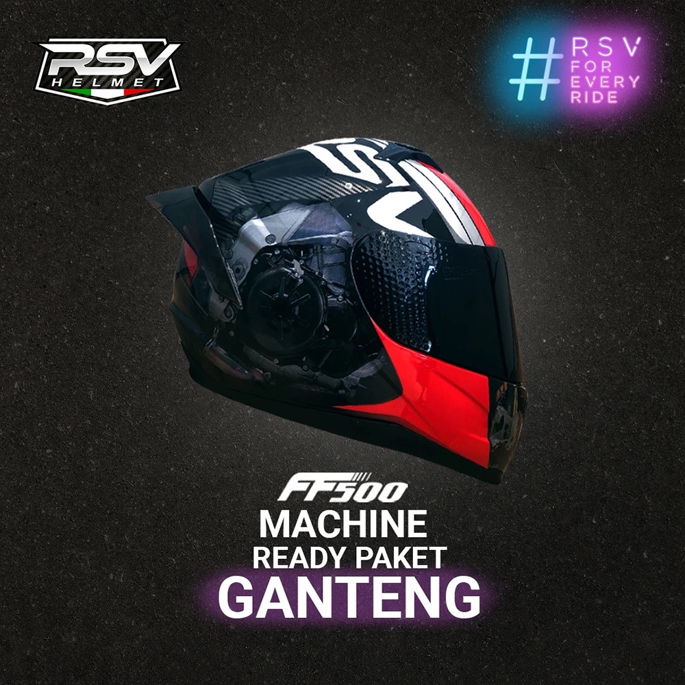 Jual Helm RSV FF500 MACHINE / PAKET GANTENG / RSV Helmet | Shopee Indonesia