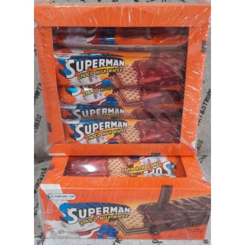Jual SUPERMAN WAFER CHOCO MILK WAFER JADUL SALUT COKLAT SUSU | Shopee ...
