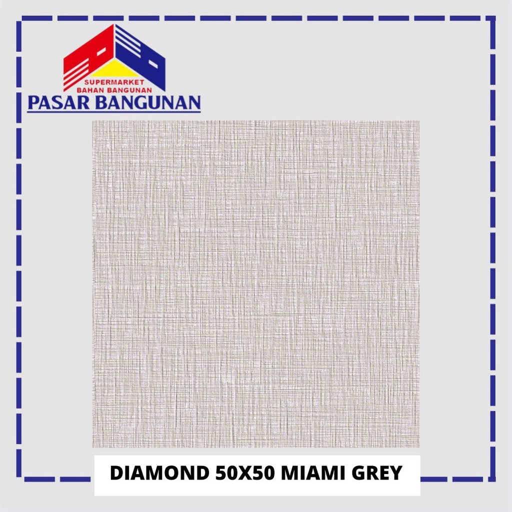 Jual KERAMIK LANTAI 50x50 DIAMOND MIAMI GREY KW 1 | Shopee Indonesia