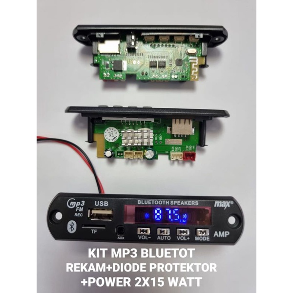 Jual KIT MP3 BLUETOOTH + AMPLIFIER 2X15 WATT (LANGSUNG SPEAKER 6-10INCH ...