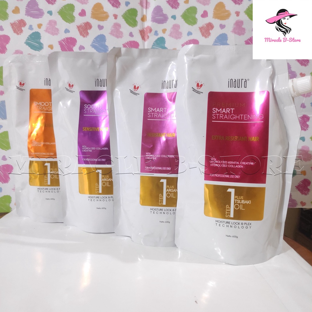 Jual INAURA STRAIGHTENING STEP 1 POUCH / REFILL 600 ML / PREMIUM SMART ...