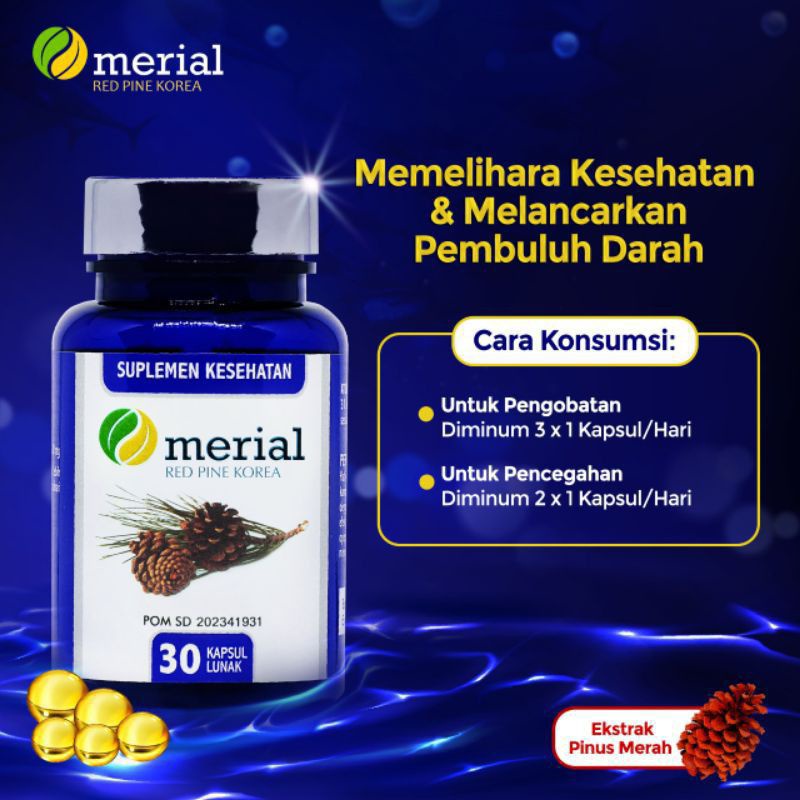 Jual Merial Red Pine Korea 100% Original Suplemen Memelihara Kesehatan ...