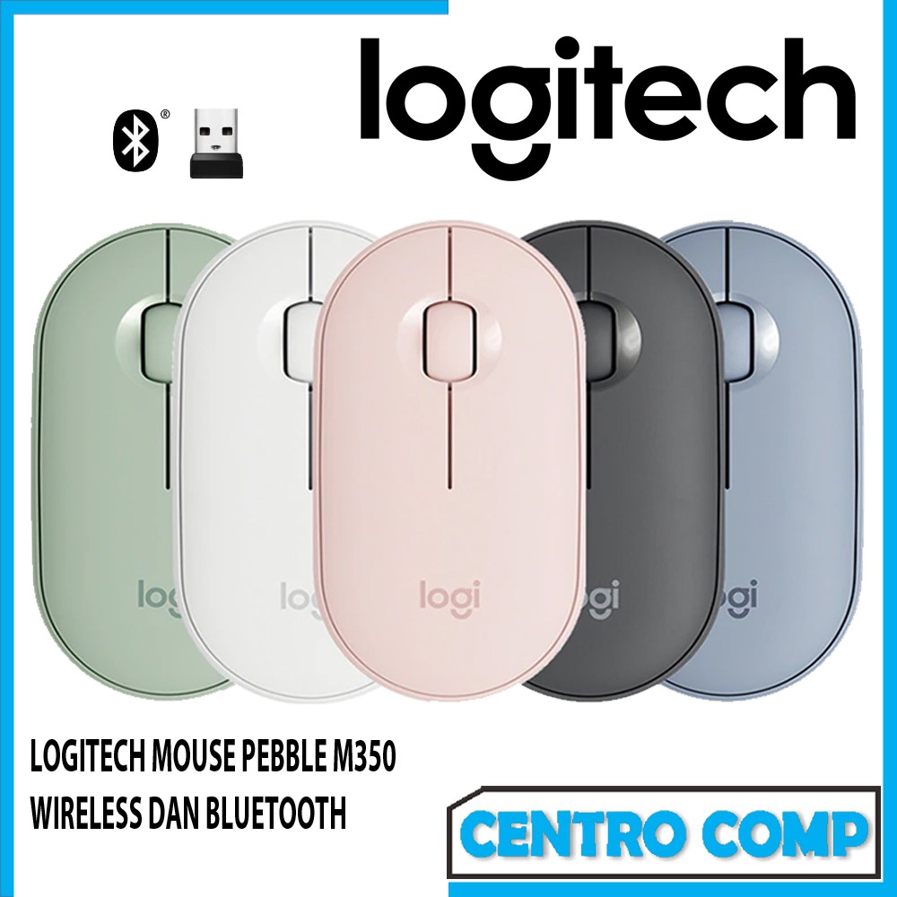 Jual Logitech M350 Pebble Mouse Bluetooth dan Wireless | Shopee Indonesia