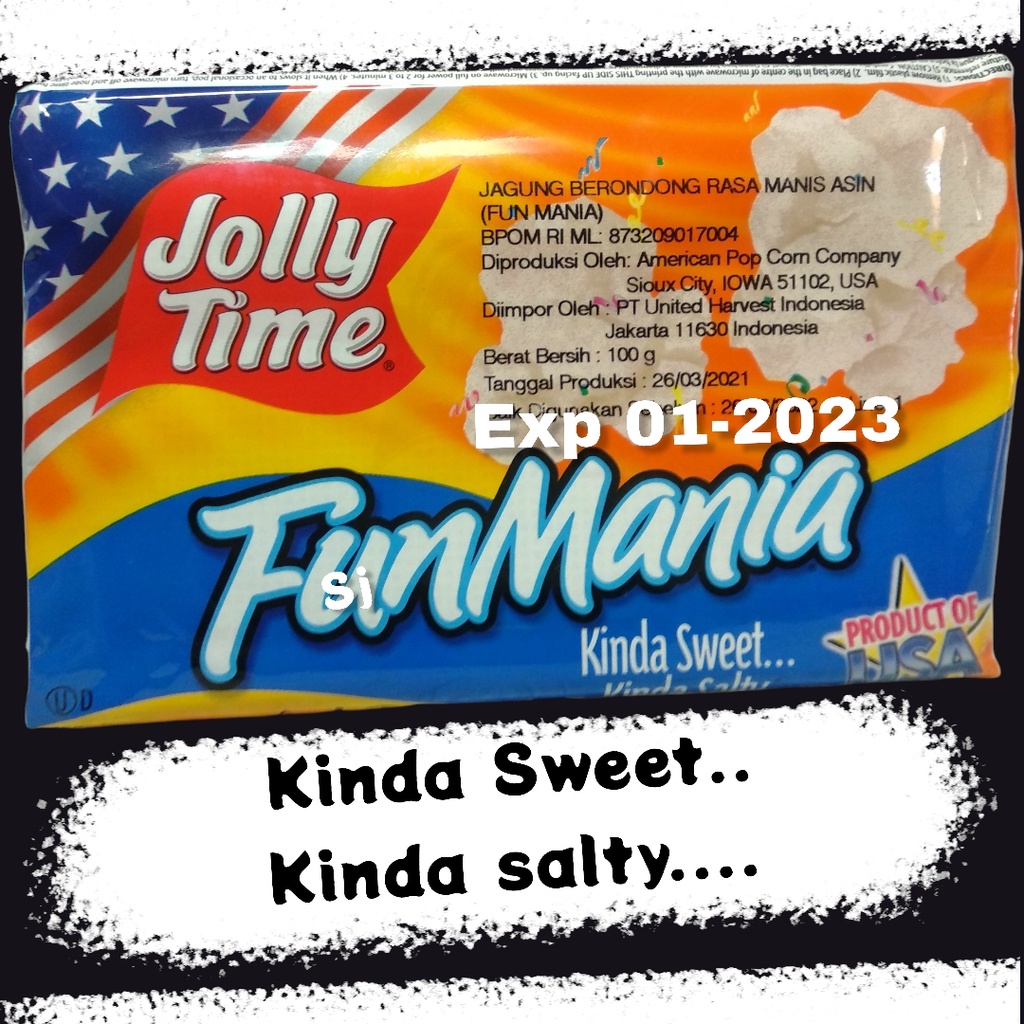 Jual Jolly Time Popcorn / Fun Mania / Popcorn Indonesia|Shopee Indonesia