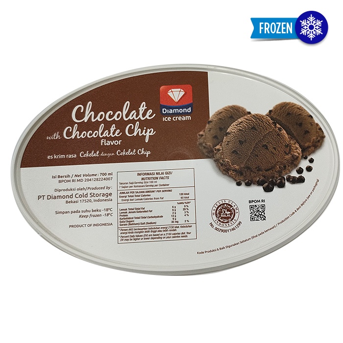 Jual Diamond Ice Cream Chocolate Chip 700ml | Shopee Indonesia