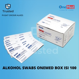 Jual Alkohol Swab Onemed One Swab Kapas Alkohol Tissue 2ply Isi 100 Pcs ...