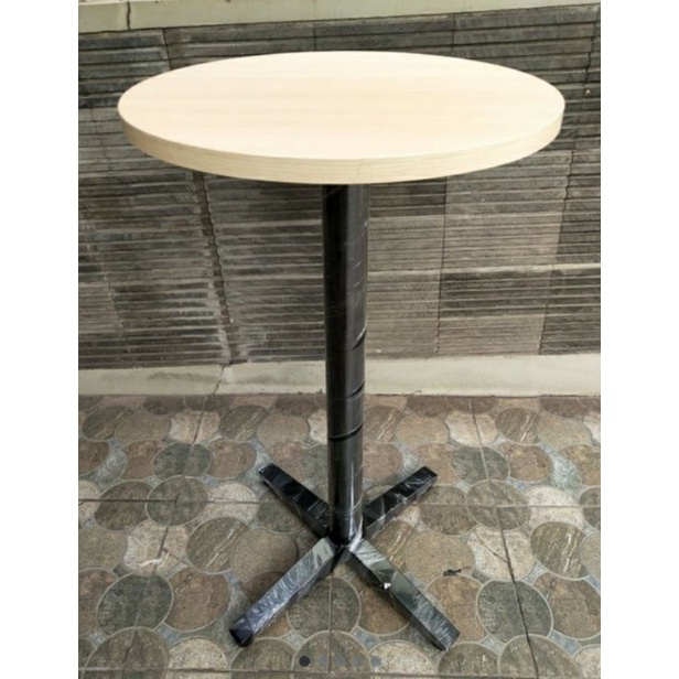 Jual Meja Bulat 1 tiang Murah Meja Bar Cafe Meja Kopi Meja Teras Simpel ...