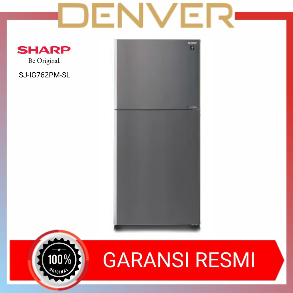 Jual Sharp Kulkas 2 Pintu SJ-IG762PM-SL / SJIG762PMSL J-Tech Inverter ...