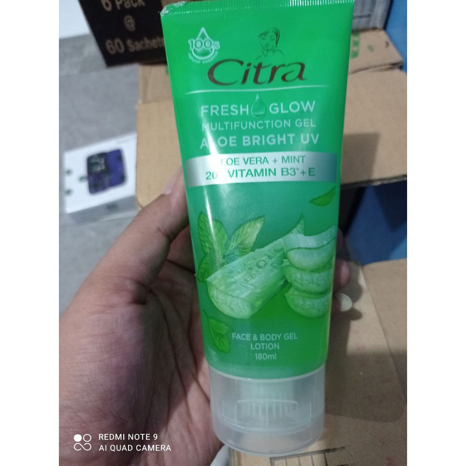 Jual CITRA FRESH GLOW 180ML ALOE BRIGHT UV MULTIFUNTION GEL | Shopee ...