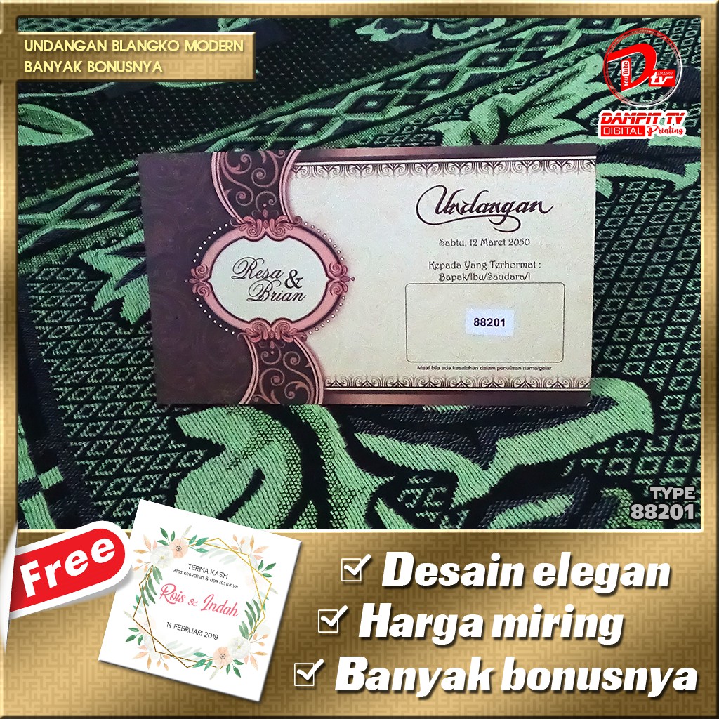 Jual Undangan Pernikahan Nuansa Batik Elegan & Cantik Proses Cepat ...