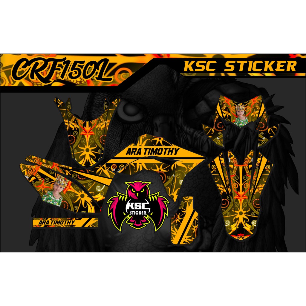Jual DECAL STIKER CRF 150L FULL BODY Motif Batik Dayak | Shopee Indonesia