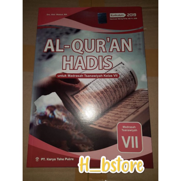 Jual AL QURAN HADIS MTS SMP KELAS 7 8 9 TOHA PUTRA KURIKULUM 2019 | Shopee Indonesia
