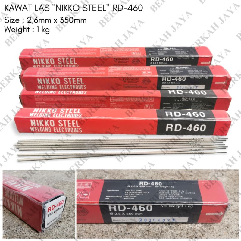 Jual Kawat Las NIKKO STEEL RD-460 2.6MM / RD-460 2.6 x 350mm 1KG | Shopee Indonesia