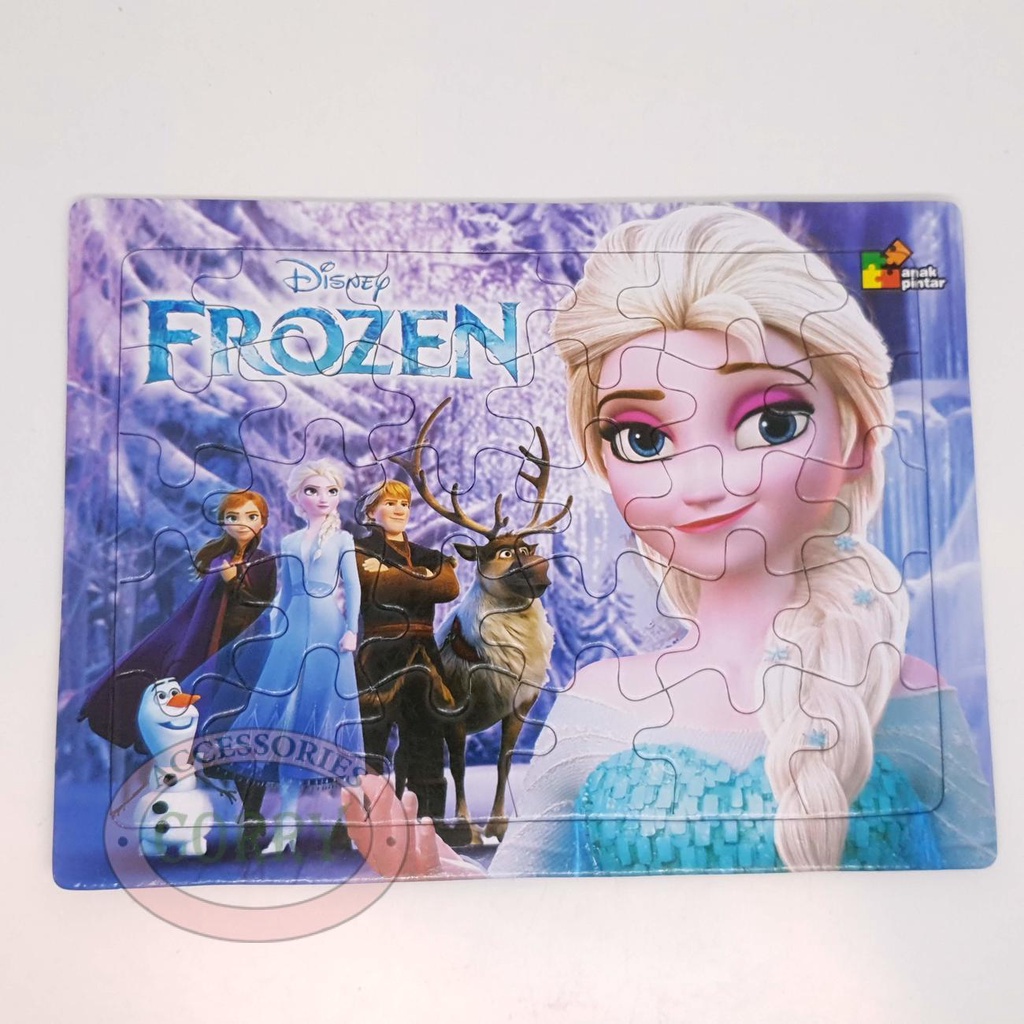 Jual Mainan Anak Susun Puzzle Frozen Elsa Karton 18 X 25 Cm Edukasi ...