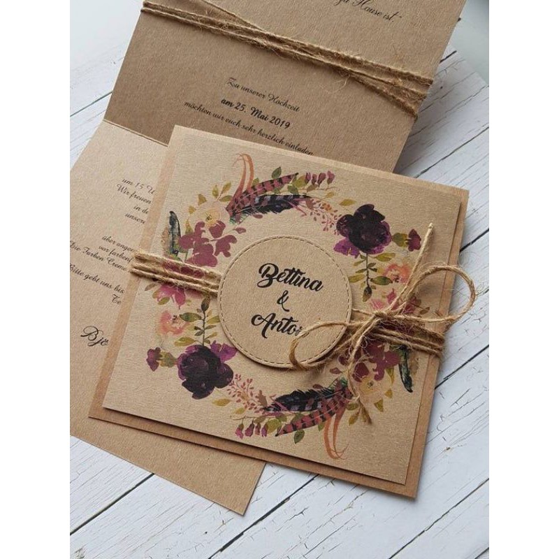 Jual undangan rustic, undangan vintage, undangan tema rustic, undangan ...