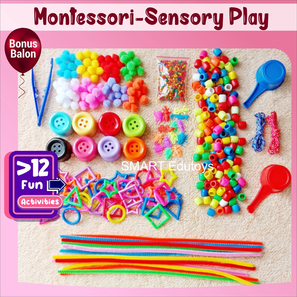 Jual Montessori Sensory Play Mainan Edukasi Anak Paket Hemat Lengkap ...