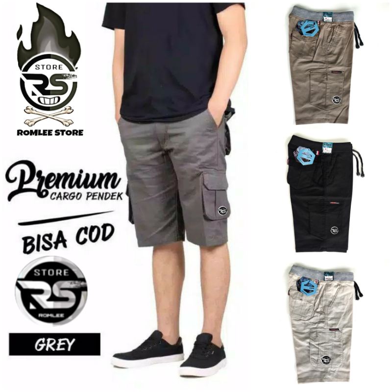 Jual CELANA CARGO RIP PENDEK JUMBO Size 27 - 44 // CELANA CARGO PANTS KOLOR PENDEK CELANA ...