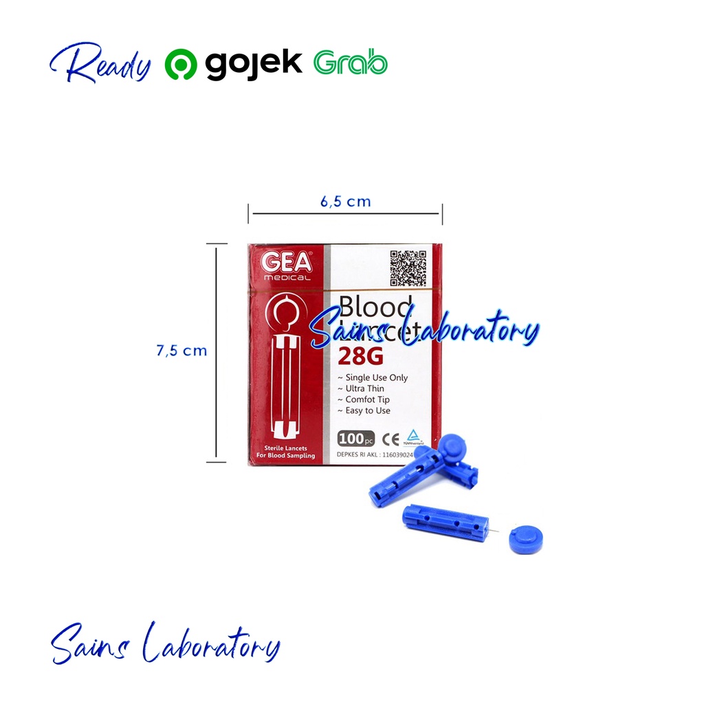 Jual Blood Lancet Jarum Lancet Jarum Lanset Alat Mengambil Darah GEA ...