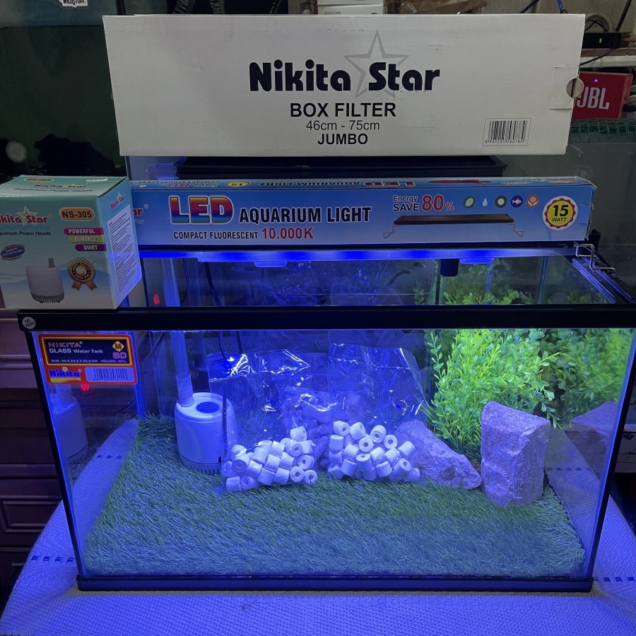 Jual Paket Premium Aquarium Nikita 60 CM untuk Ikan Hias Mas Koki dan Ikan Hias Lainnya | Shopee ...
