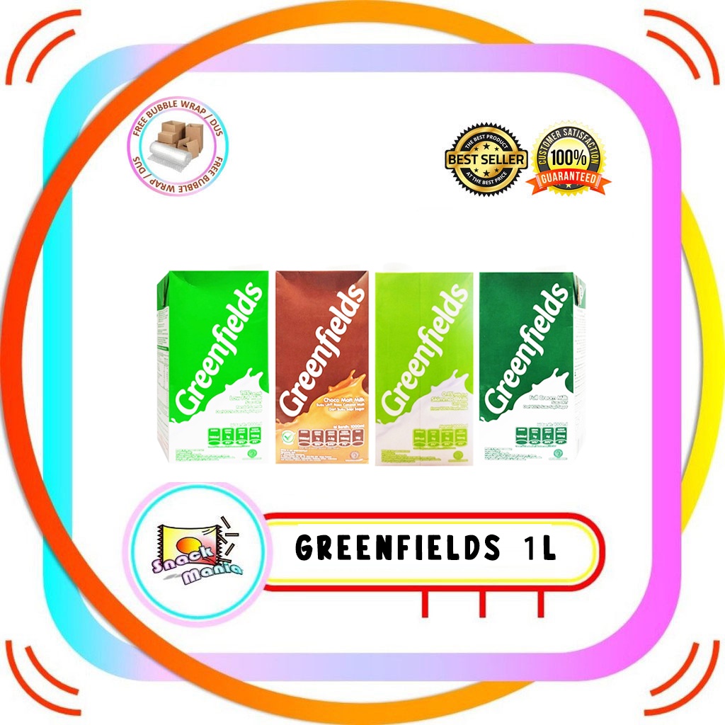 Jual Susu Greenfields Greenfield UHT Full Cream / Choco Malt / Low Fat ...