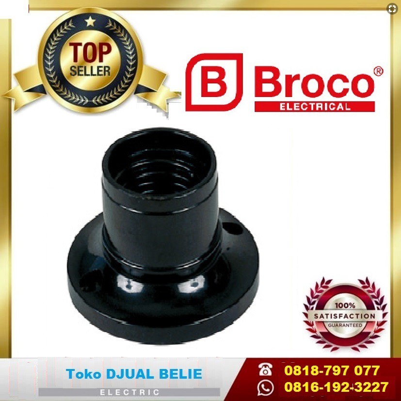 Jual "BROCO" 210L Ceiling Lamp Holder Bakelite E27 Hitam | Shopee Indonesia