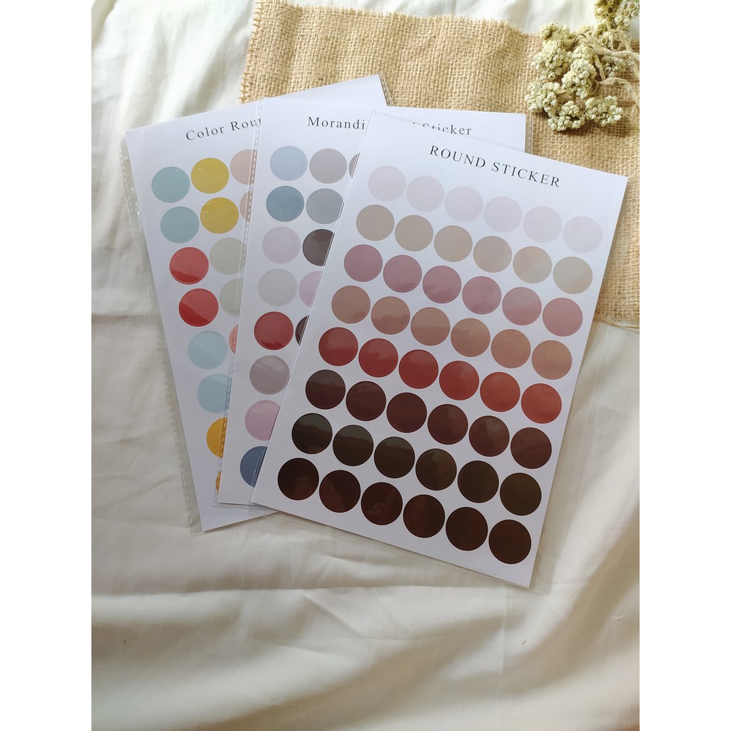 Jual Sticker Dot Warna Palette Gradasi Indonesia|Shopee Indonesia