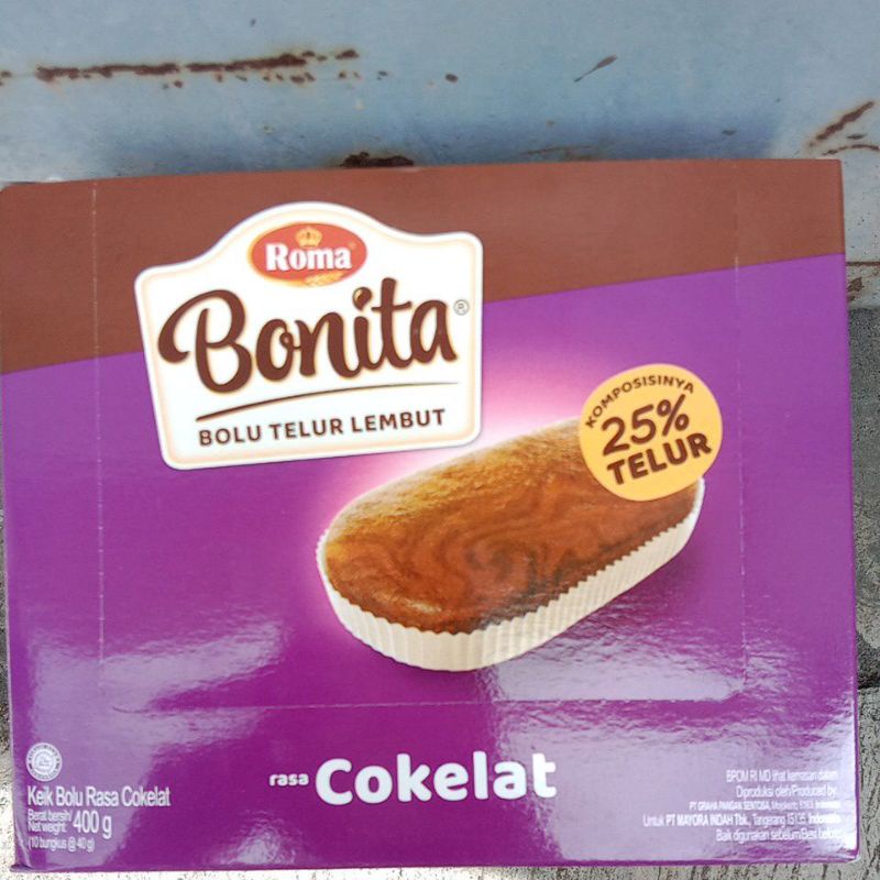 Jual Roma bonita bolu telur lemut 1 box isi 10 bungkus | Shopee Indonesia