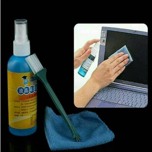cairan spray pembersih layar komputer,tv,laptop LCD screen cleaner kit ...