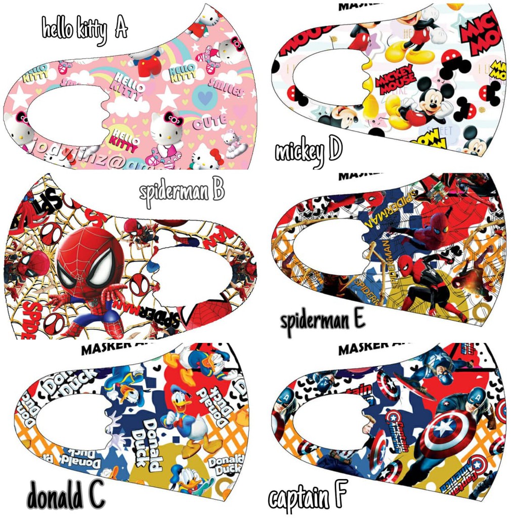 Masker khusus anak/masker karakter/scuba | Shopee Indonesia
