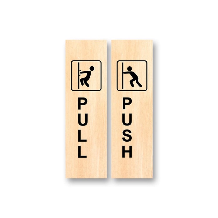 Jual Dinding-Hiasan- Sticker Push Pull Pintu Masuk - Sign Pintu Push ...