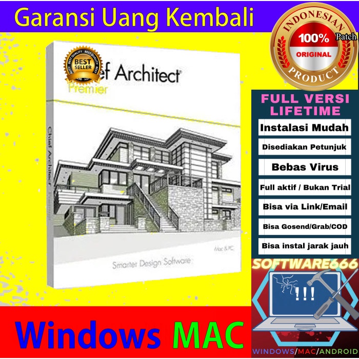 Jual Software Design 3D Model: Chief Architect Premier X12 v22 [WIN ...