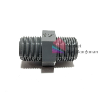 Jual Double Neple 1/2" AW RUCIKA / Double Nipple 1/2 Inci PVC AW RUCIKA ...