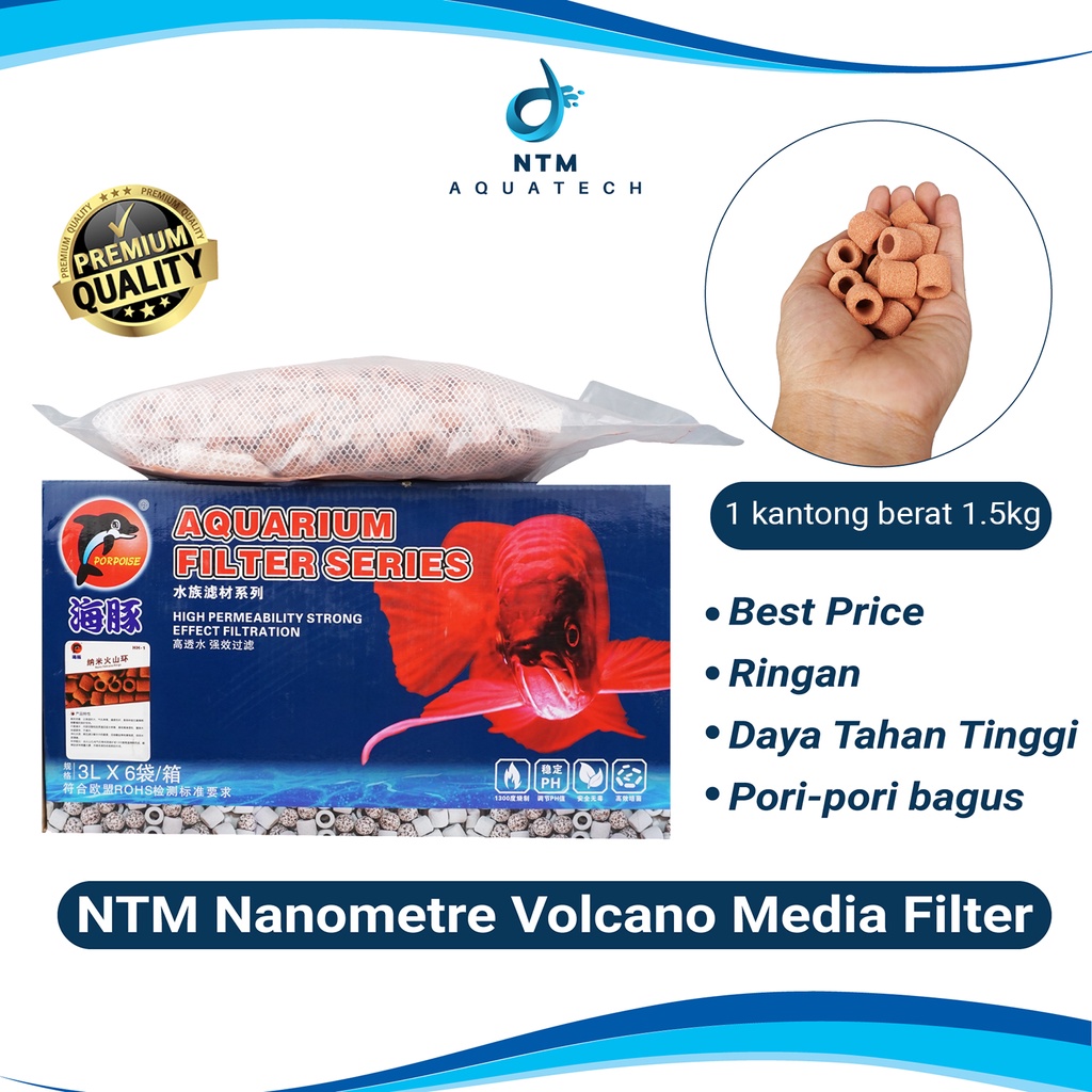 Jual NTM Nanometre Volcano Media Filter Biologis Kolam / Aquarium Rumah ...