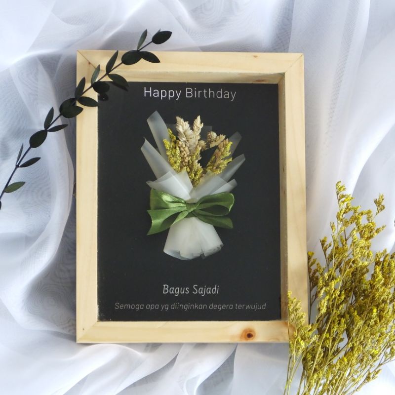 Jual Bunga Kering Dalam Bingkai Dilengkapi Penutup Akrilik Shopee